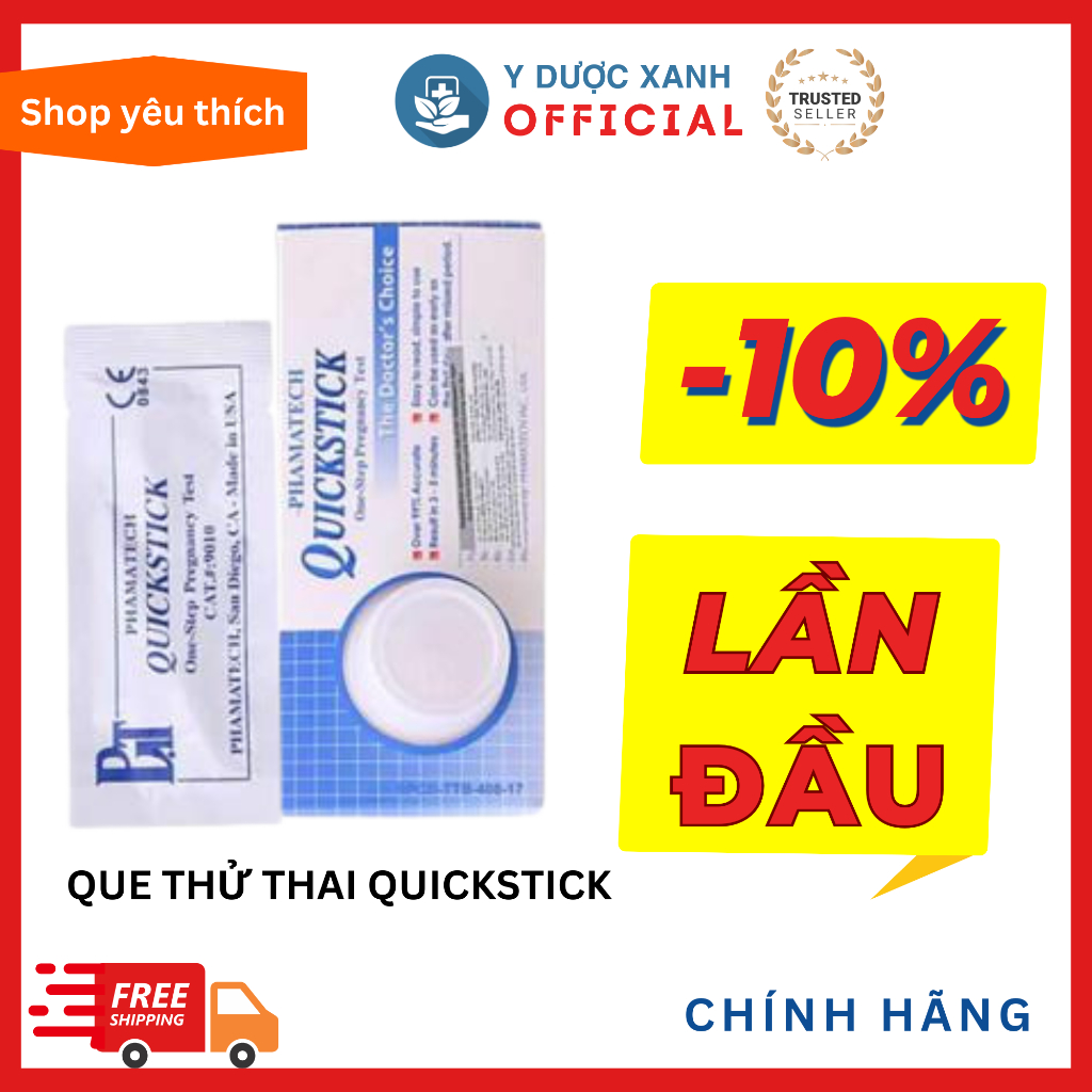 QUICKSTICK Pregnancy Test, Box of 1 Strip, Quick Pregnancy Test for ...