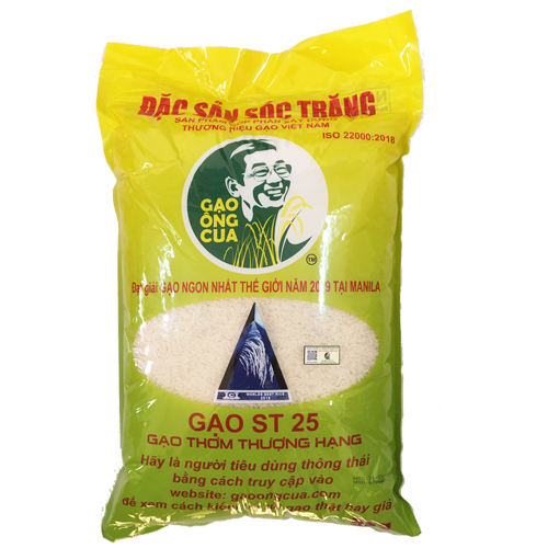 Genuine Mr. Cua rice - ST25 best rice in the world - with QR code ...