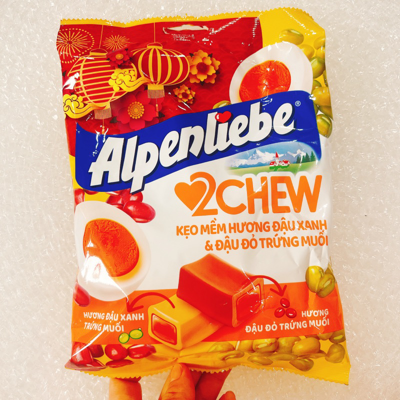 Alpenliebe Chew Candy Green Bean Red Egg Salted Egg 220g | Shopee ...