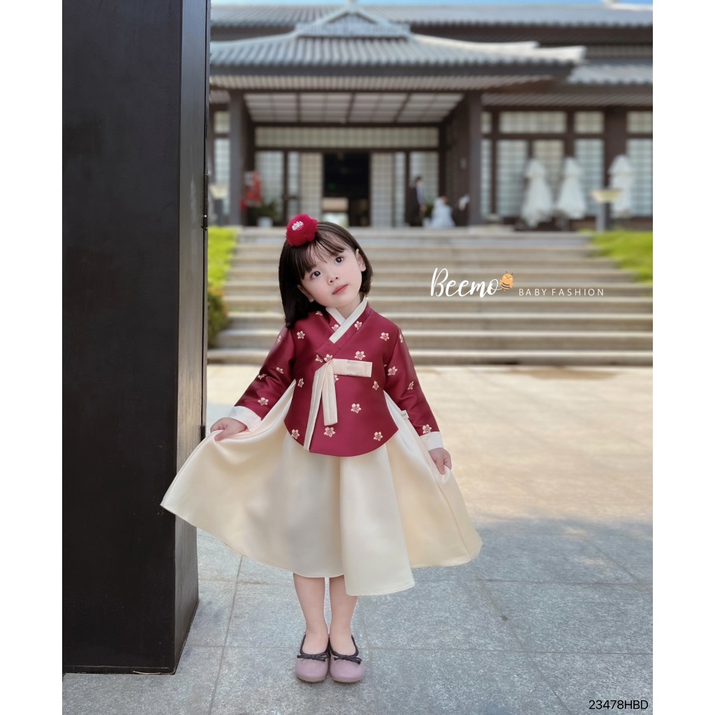 Beemo 003V baby girl Hanbok CNY outfit for Korean standard baby girls ...