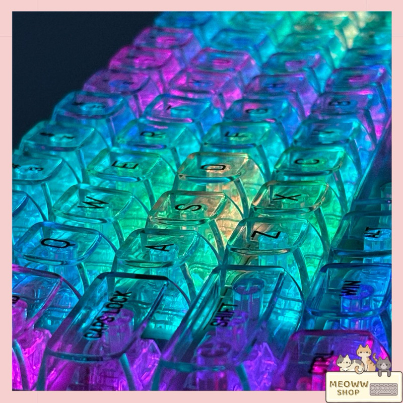 Super beautiful Crystal transparent keycap through led used to replace ...