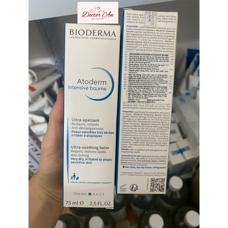 Soothing cream for dry, sensitive, allergic eczema skin Bioderma ...