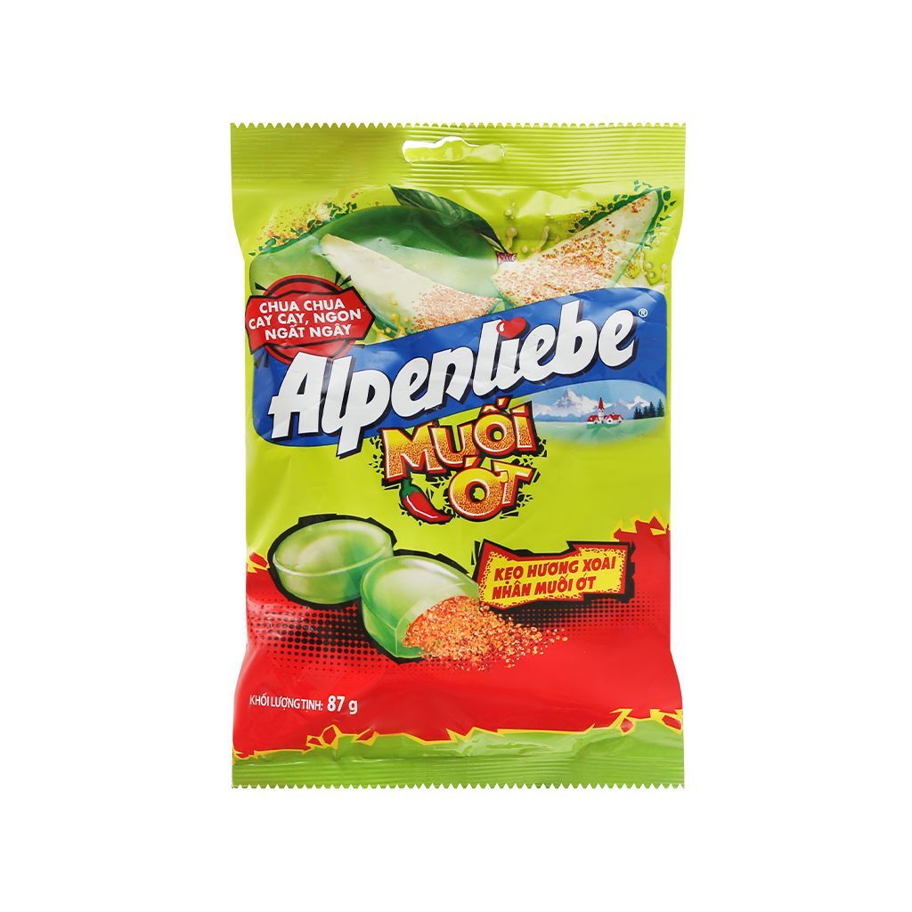 Alpenliebe candy with mango flavor and salt and chili filling, 87g pack ...