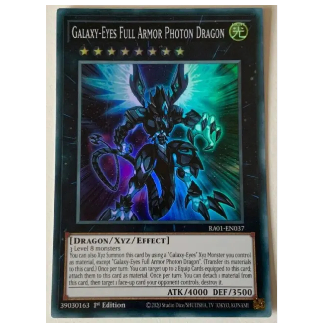 Yugioh Card - Galaxy-Eyes Full Armor Photon Dragon - RA01-EN037 - Super Rare - XYZ Monster ...