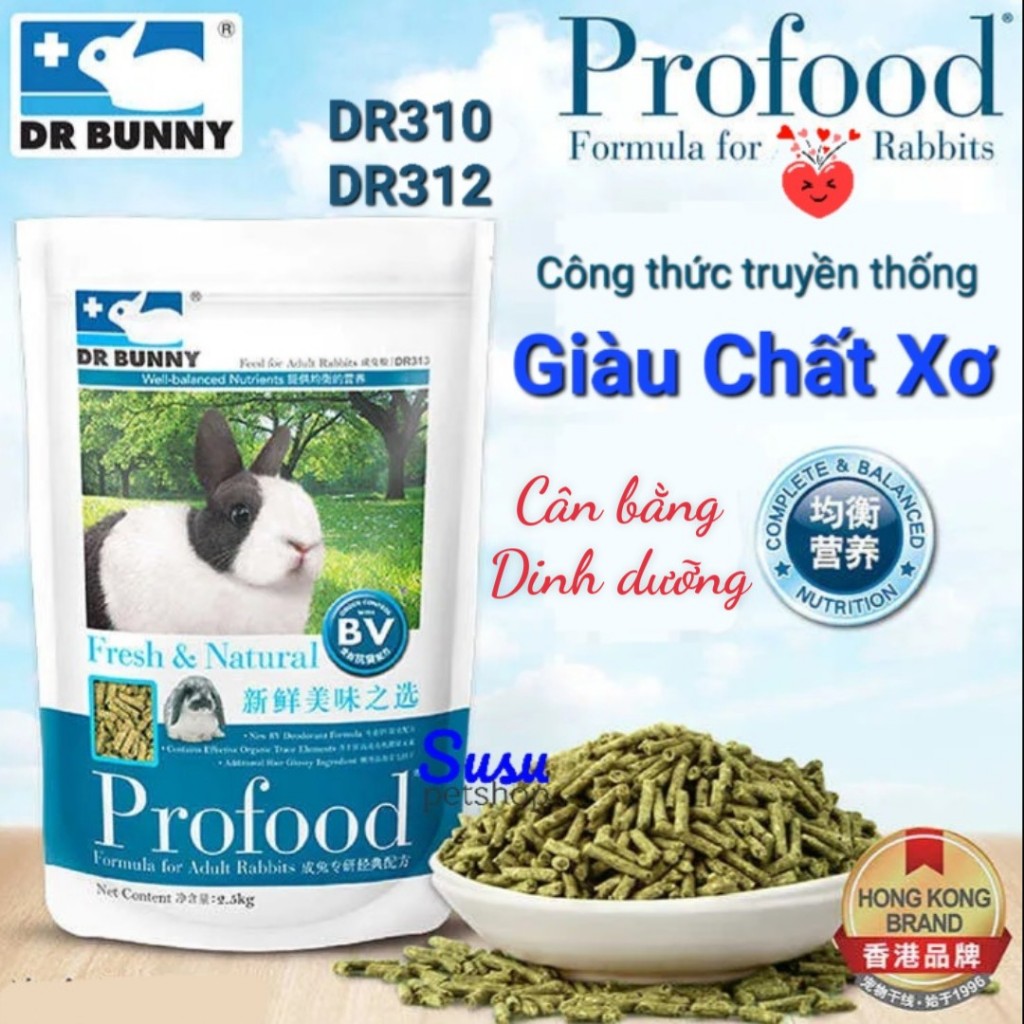 Profood Fiber-rich compressed grass for Dr Bunny Rabbits (genuine ...