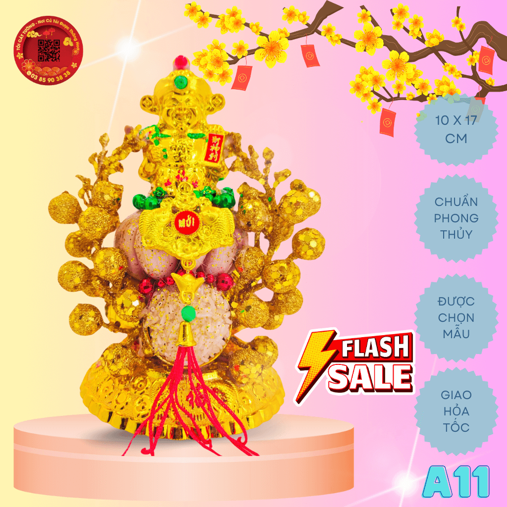 Mini Ong Dia garlic tower, god of wealth garlic flower to prosperity ...