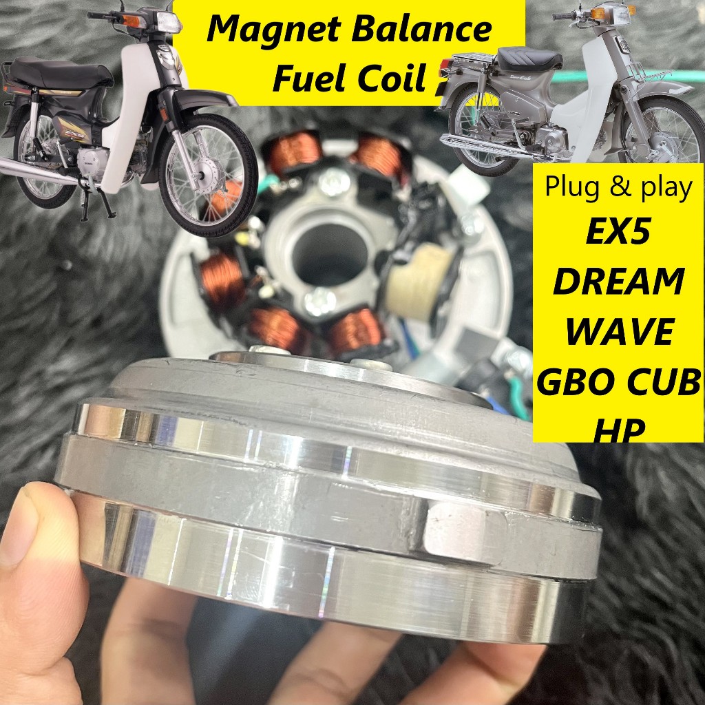 Balanced Magnet & Fuel Coil For EX5 HP DREAM C100 Wave10 XRM110 SUPRA ...