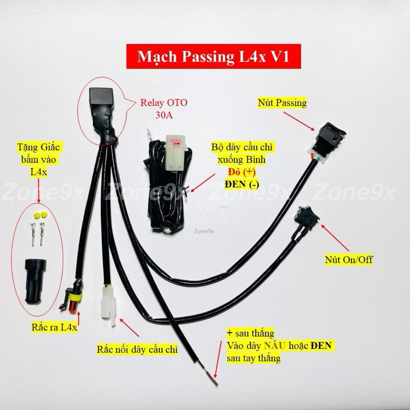 Passing - On/Off circuit for L4, L4x, L6x, L9x lights using genuine car ...