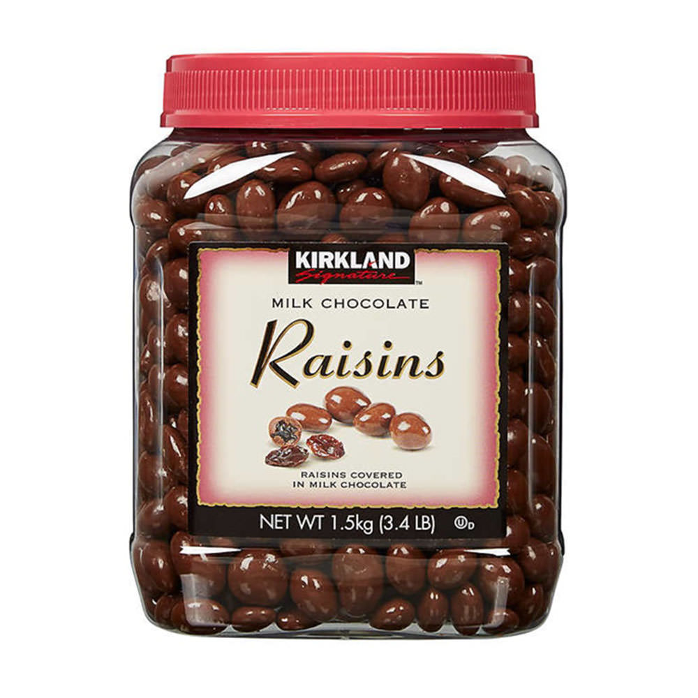Kirkland Signature Milk Chocolate Raisins Raisins Milk Chocolate 1.5kg ...