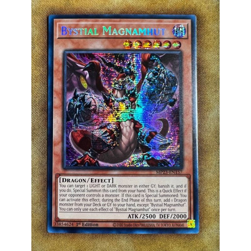 YUGIOH Card - Bystial Magnamhut - MP23-EN157 - Prismatic Secret Rare 1st Edition - Effect ...