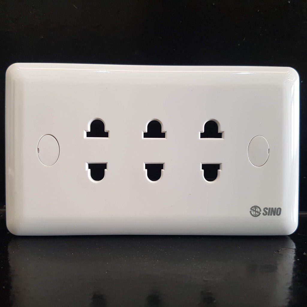 3-sided 16A SINO S19 2-pin socket | Shopee Philippines