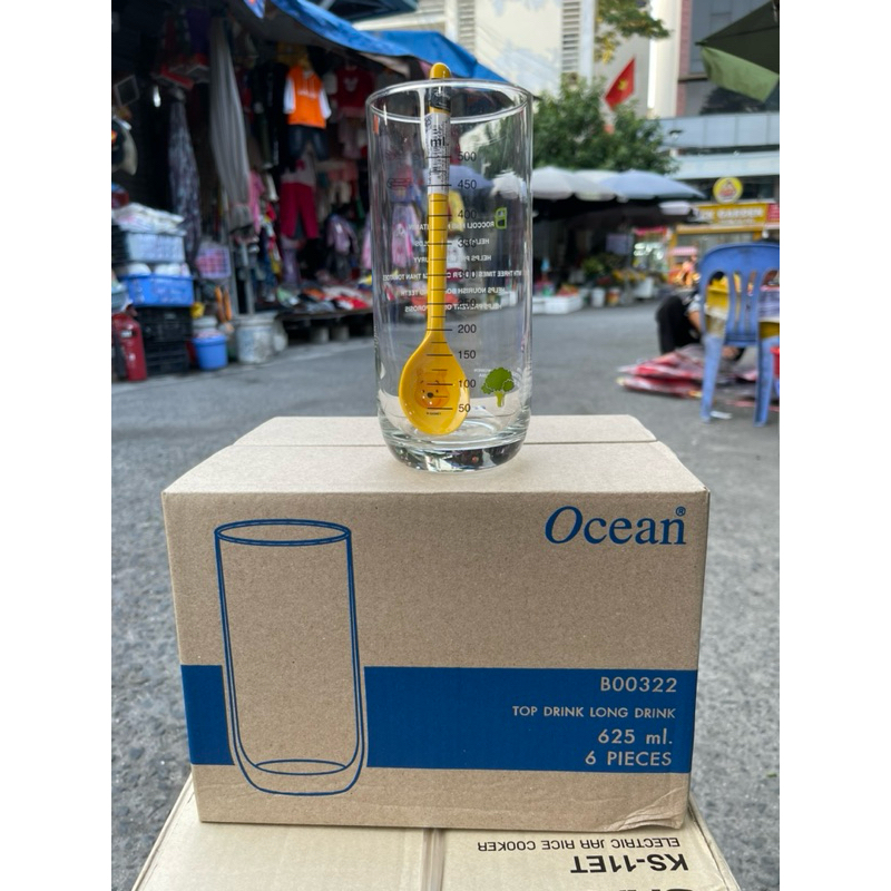 Ocean DIVISIONED GLASS CUP 625ml - THAILAND SCRIPTED GLASS CUP | Shopee ...