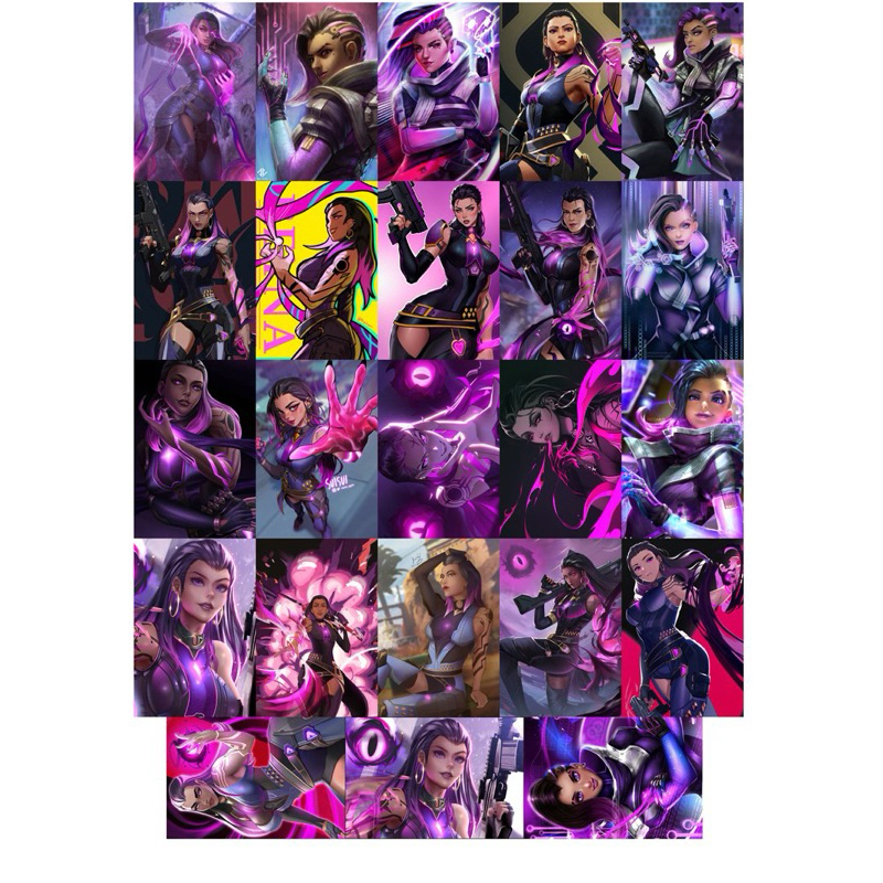 Reyna card photo 23 different silk pressed photos/ Reyna game valorant ...