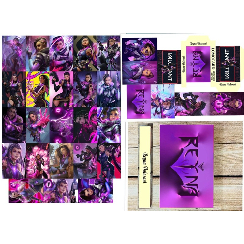 Reyna valorant lomo card box with 30 different photos / Reyna photo ...