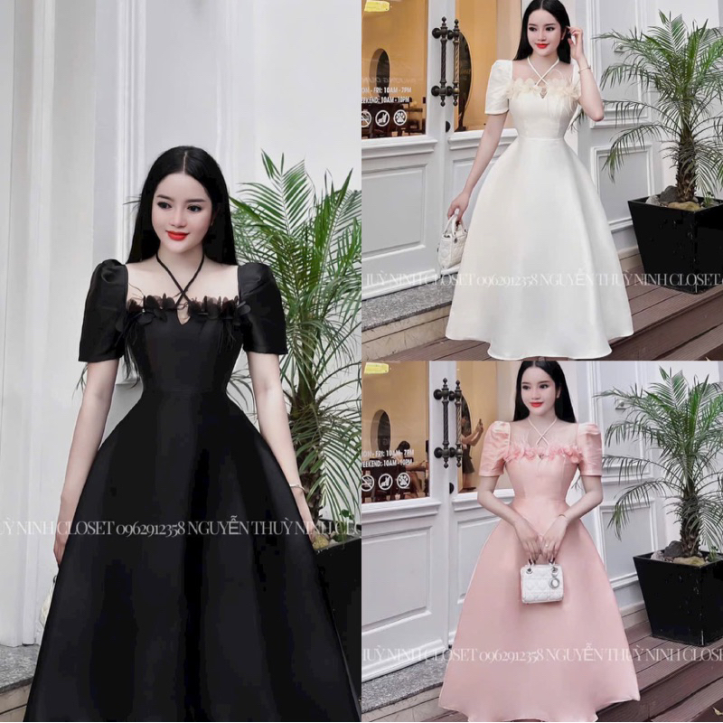 Women's fashion dress for going out with halter neck made of tapta ...