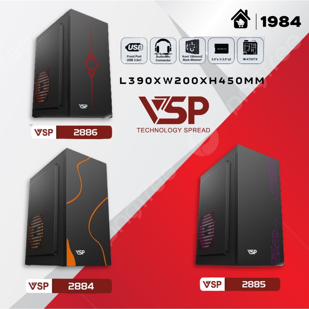 Case VSP 2880- 2884- 2885- 2886 (Standard Atx Office Case) | Shopee Philippines