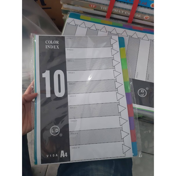 Plastic pagination cover with 10 numbers, 12 numbers (A4 size) | Shopee ...