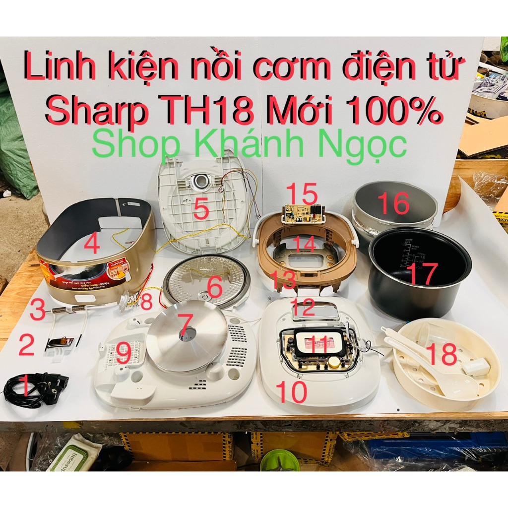 Components for Sharp 1.8 liter electronic rice cooker KS-TH18-GL 100% ...