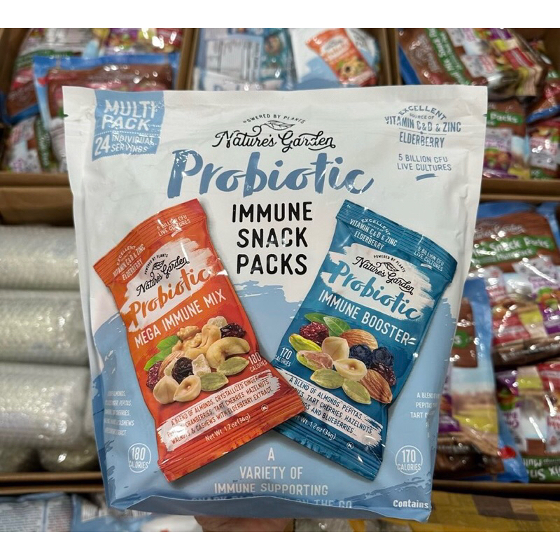Nature's Garden Probiotic Immune Snack Packs 816g USA (24 separate ...