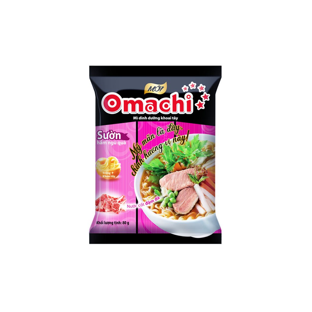Box of 30 packs of Omachi potato noodles stewed with five fruits 80g ...