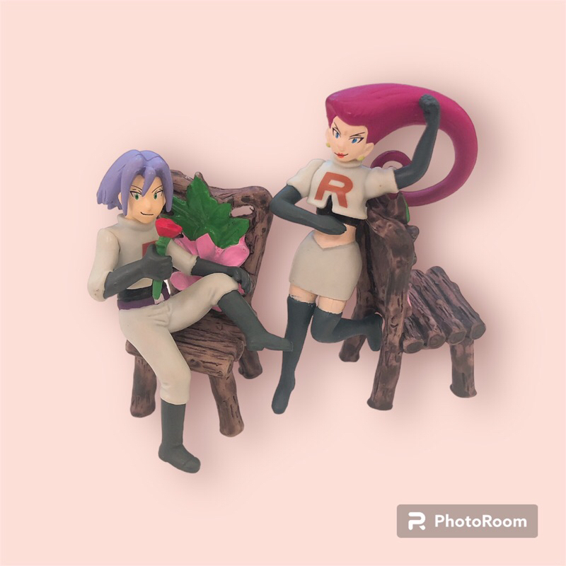 Pokemon FIGURE Japan JESSIE MUSASHI JAMES KOCHIRO GACHA ACTION FIGURE ...