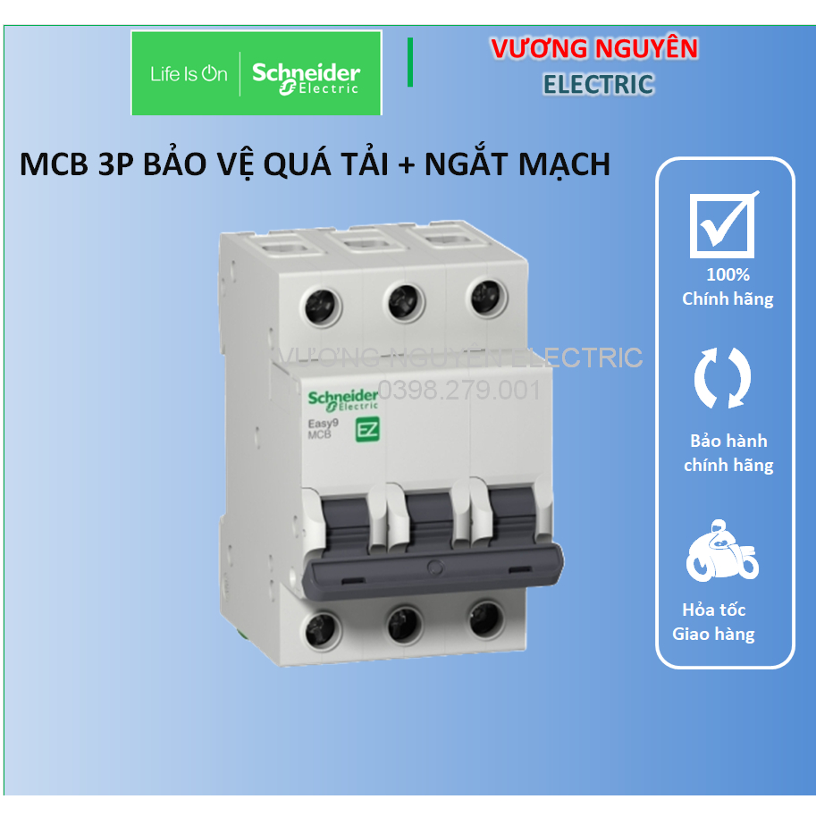 Mcb 3P 3 Phase 4.5kA 6A / 10A / 16A / 20A / 25A / 32A / 40A / 50A / 63A ...