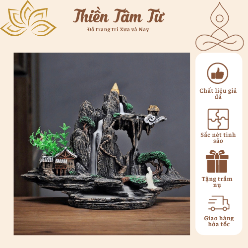 Smoke waterfall of large-sized rockery, large smoke waterfall with ...