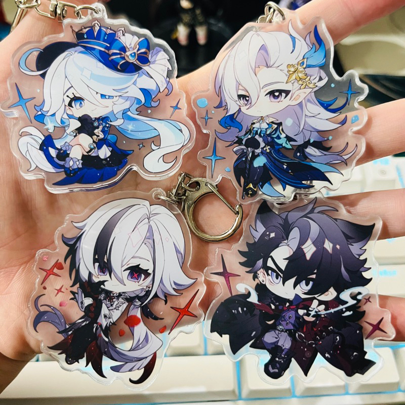 [Premium Product] Genshin Impact acrylic chibi Arlecchino Furina Lyney ...