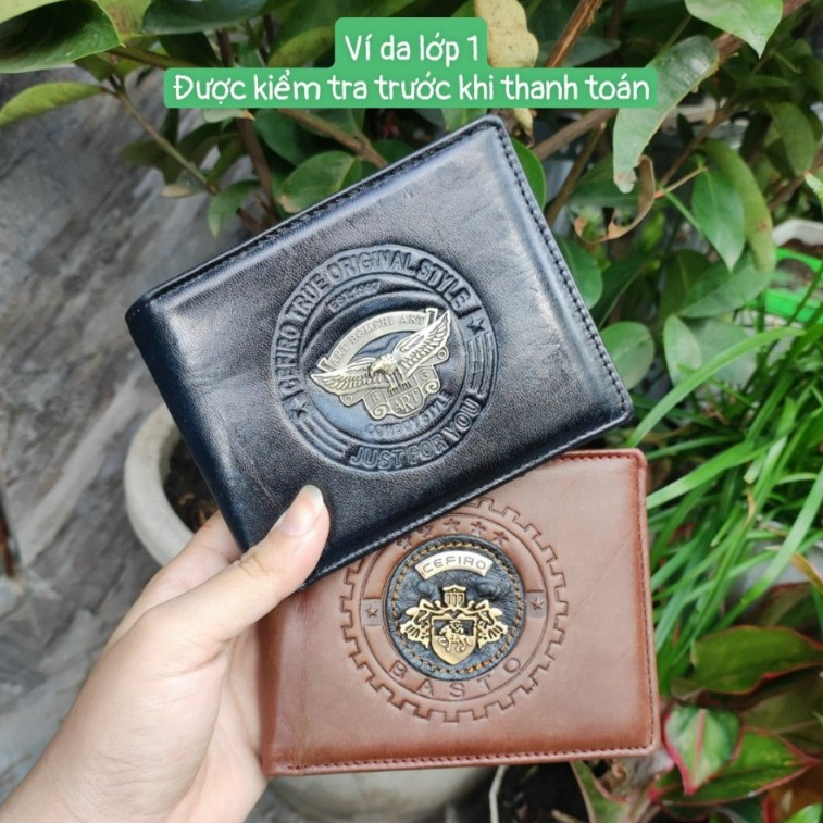 Class 1 Cowhide Wallet Cefiro Logo American Style Fashion Men's Cowhide ...