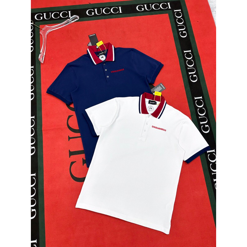 Gu Men'S Polo Shirt With Embroidered Chest Letters Pattern Super Sharp ...