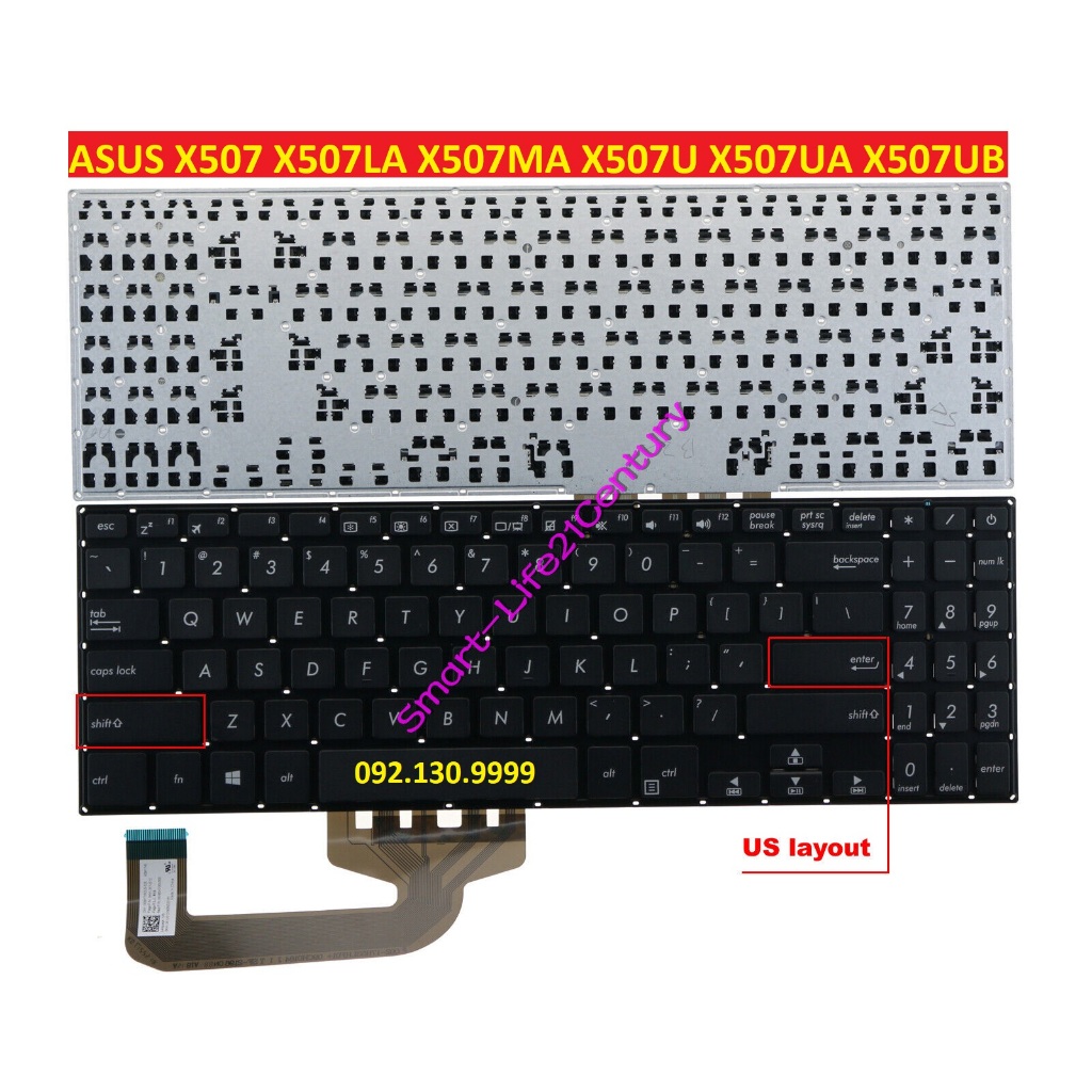 ASUS X507 X507LA X507MA X507U X507UA X507UB X507UF Laptop Keyboard ...