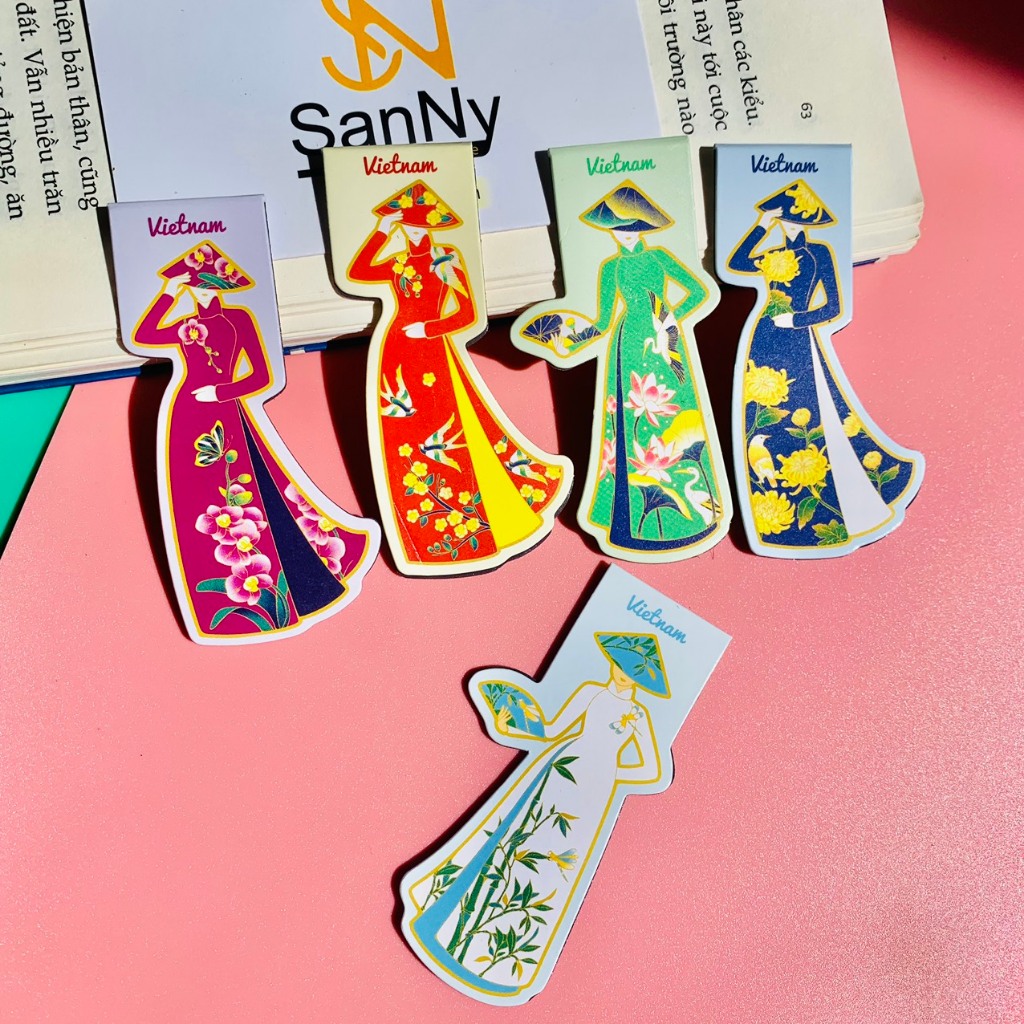 Magnetic bookmark to mark Vietnamese ao dai pages | Shopee Philippines