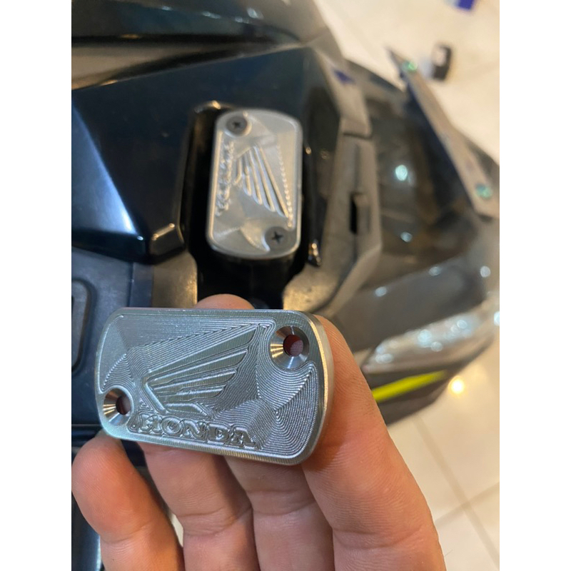 Honda-shaped 304 stainless steel oil cap with 2 diagonal holes | Shopee ...