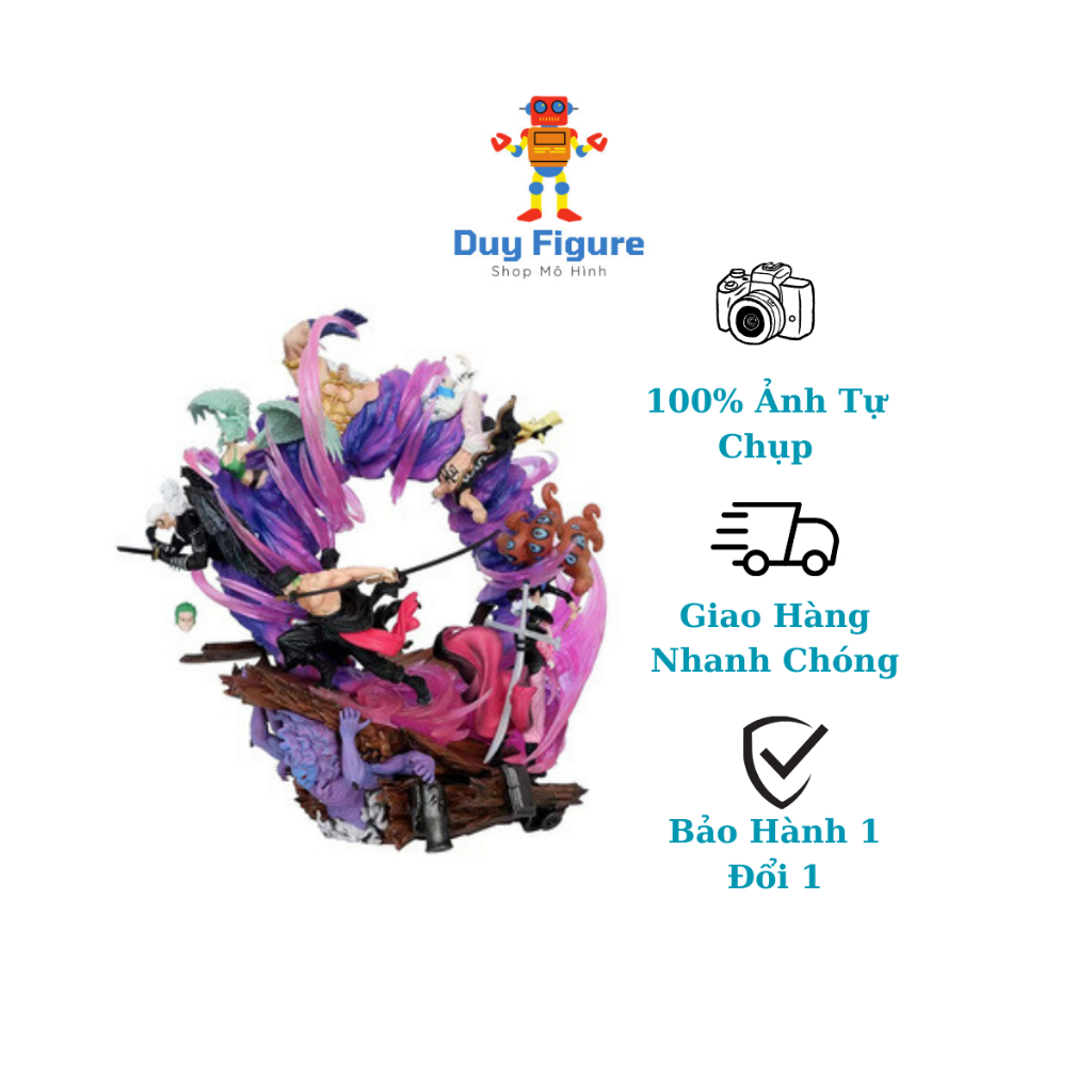 One Piece Duy figure Rozo and his opponents 23 cm tall, pirate king ...
