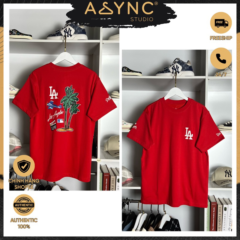 (Auth) New Era x MLB LA City Icons Red T-Shirt CODE: 12866558 - Async ...
