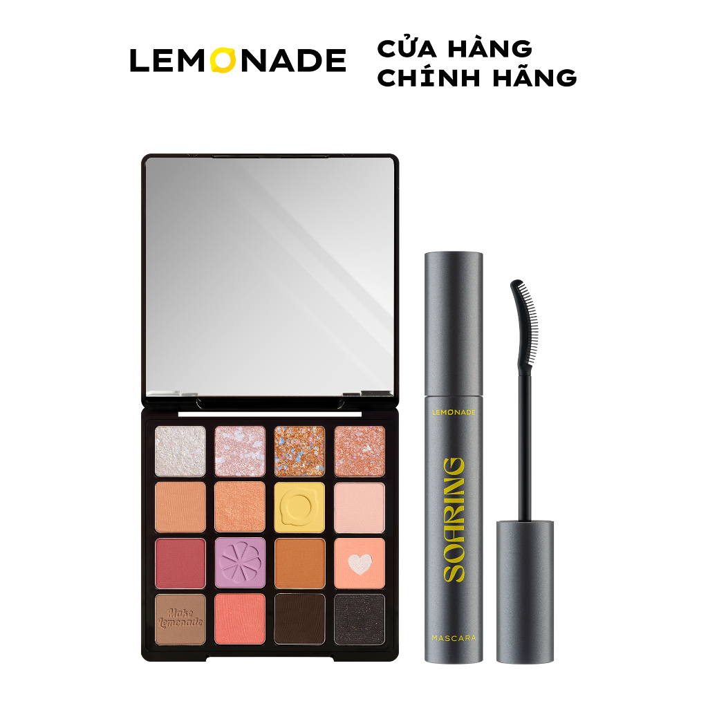 Combo Lemonade Aesthetic Eyeshadow Ver2 20.8g and Soaring Mascara 6ml ...