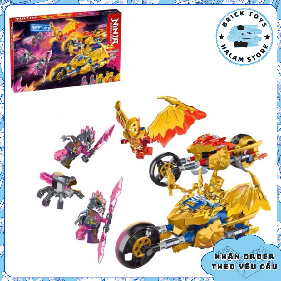 Ninjago 60013 7008 71768 Jay motor assembly toy - Jay's Golden Dragon Motorcycle Model | Shopee ...