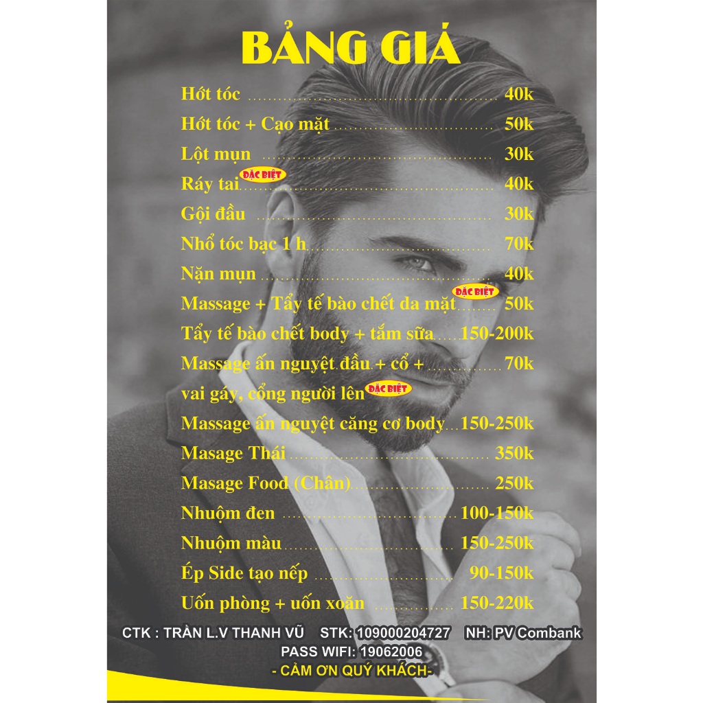 Print plastic spa hair salon menu | Shopee Philippines