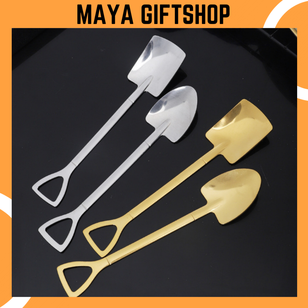 Spoon - Shovel Shaped Spoon Thick Stainless Steel Material, White Cream ...