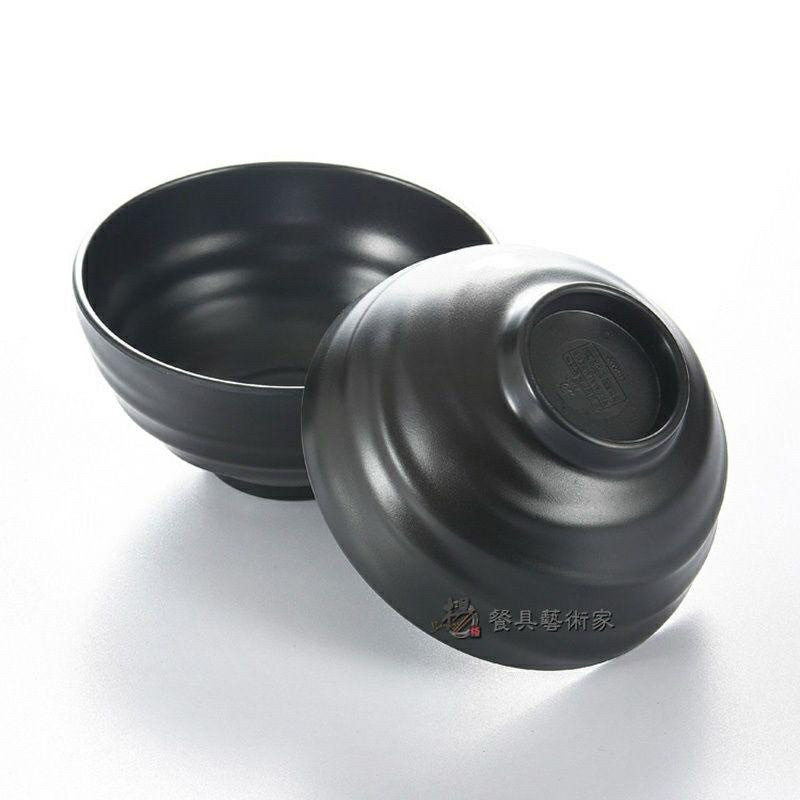 Rice bowl, matte black melamine plastic rice bowl, Korean-Japanese ...