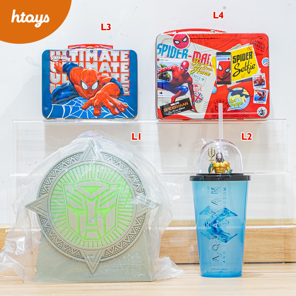 Cgv corn box with Spiderman movie characters - Transformers - Aquaman ...