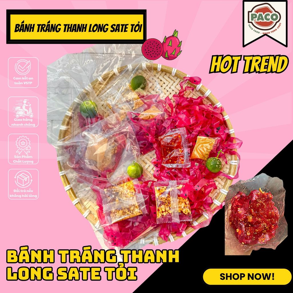 Set OF 5 PACKAGES/10 PACKAGES OF RICE CAKES MIXED WITH DRAGON FRUIT ...