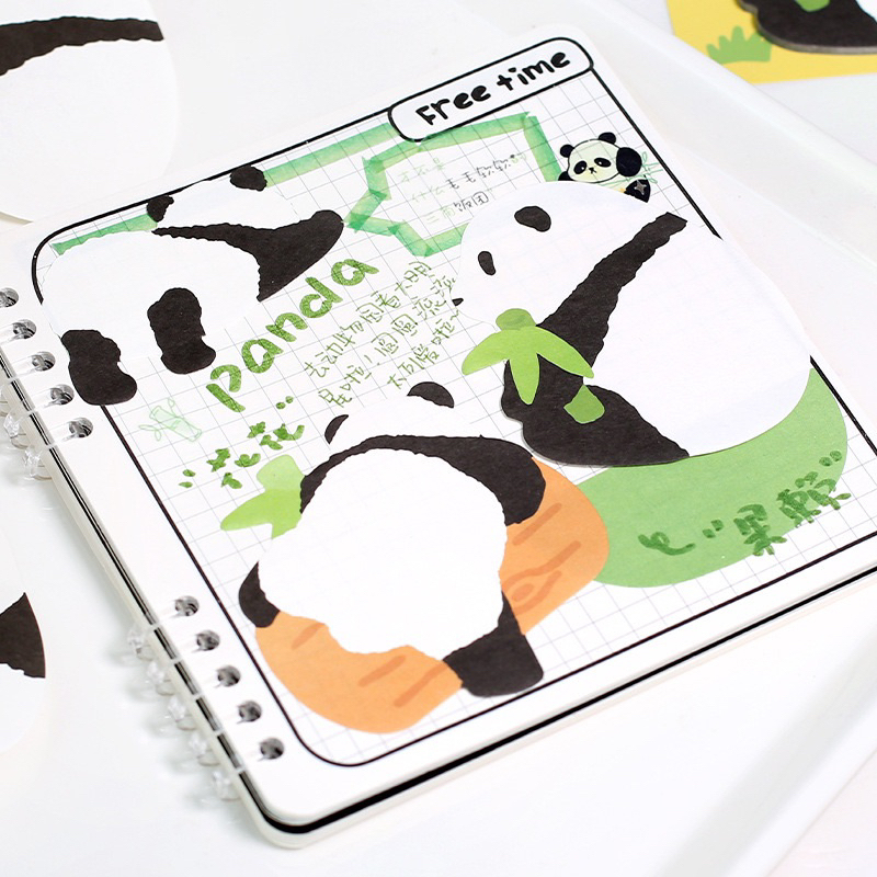 Set of 30 cute Panda-shaped sticky notes | Shopee Philippines