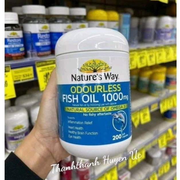 Nature's Way Odorless Fish Oil 1500mg 200 capsules | Shopee Philippines
