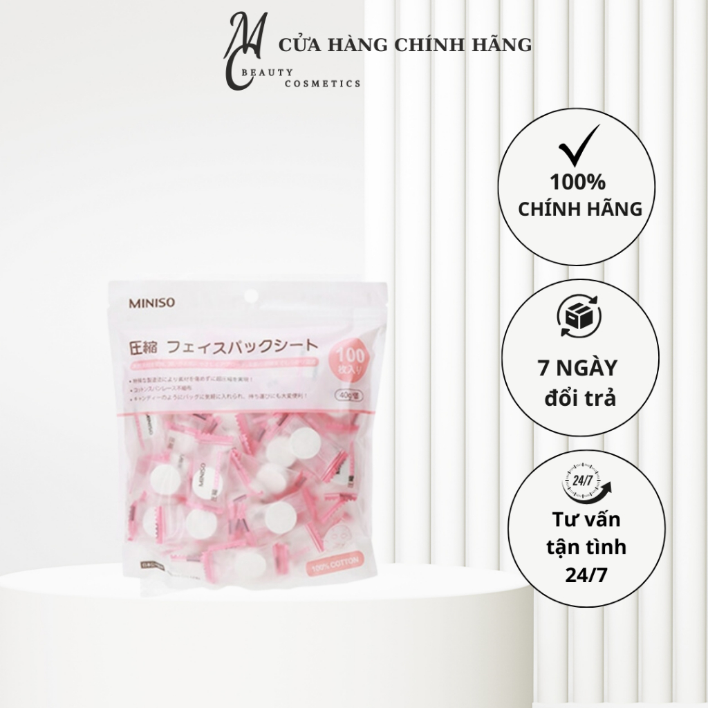 Mask Pack Of 100 Japanese Miniso Compressed Paper Tablets | Shopee ...