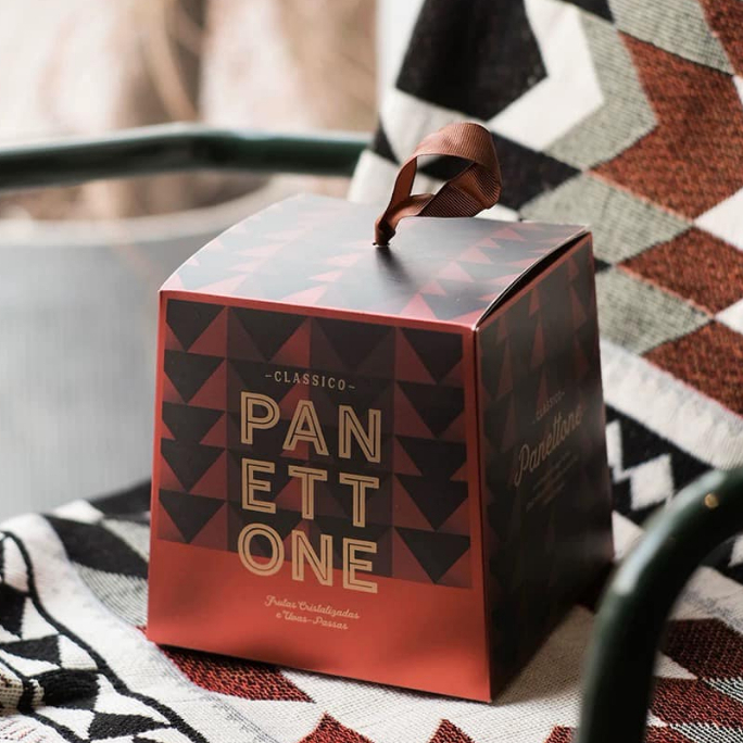 Panettone cake box with handle, smooth cardboard pan cake box, bread ...