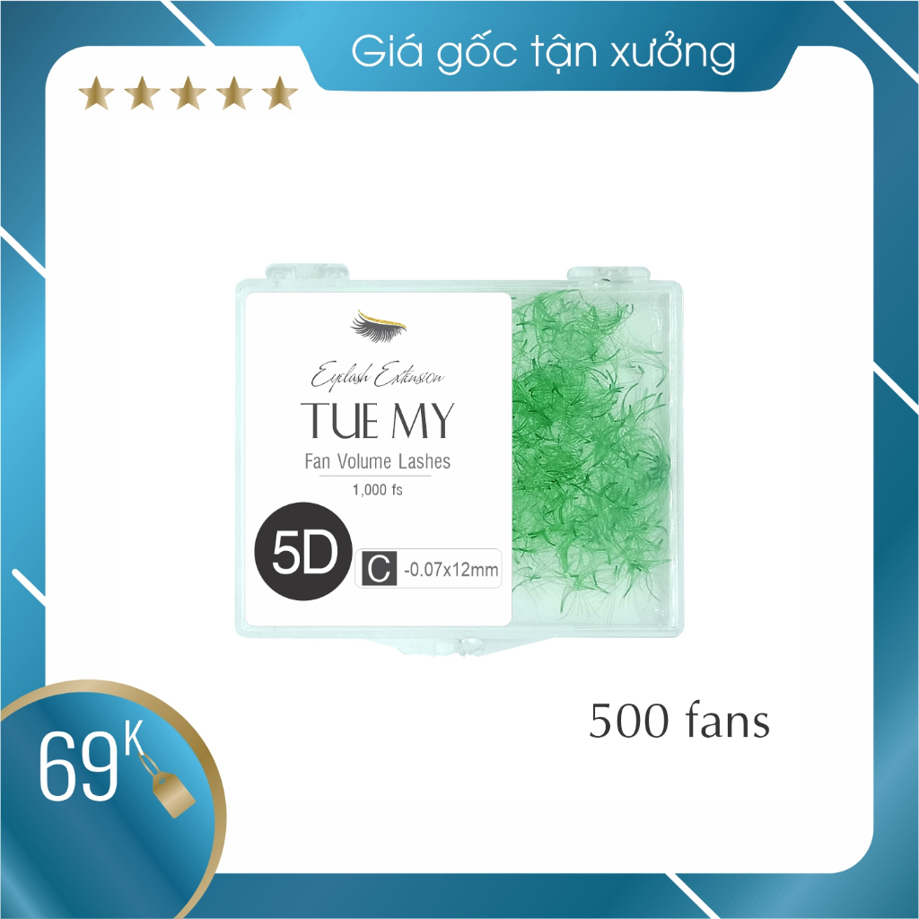 Mi fan 5D Color (small box of 500 fans) - inbox color again in order ...