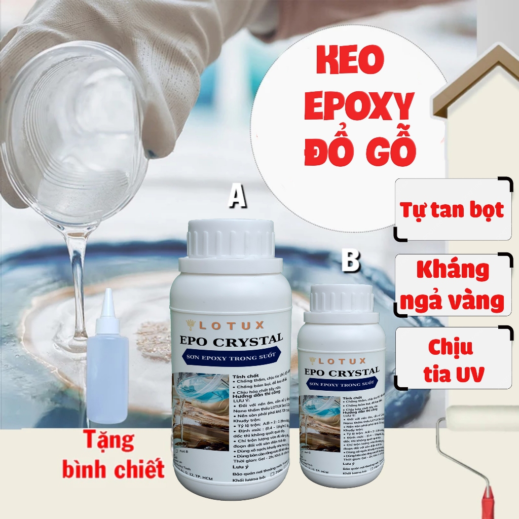 Ab EPO CRYSTAL transparent epoxy glue, weight 1kg, epoxy glue for anti ...
