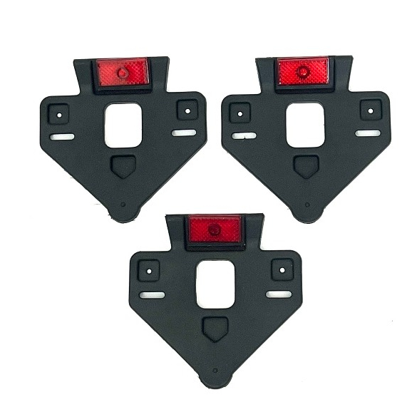 Reflective Triangle Plate Mounted to Motorcycle License Plate with Full ...