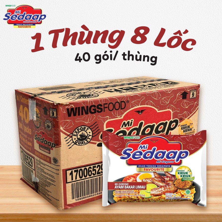Carton of 40 packs of Sedaap Instant Noodles with Lemon Grilled Chicken ...